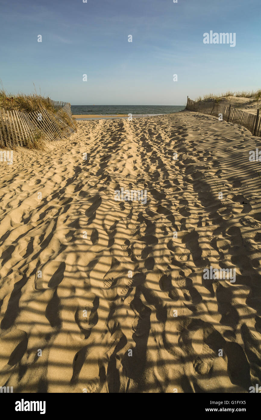 Sag Main Beach access point to beach in the Hamptons, NY Stock Photo ...