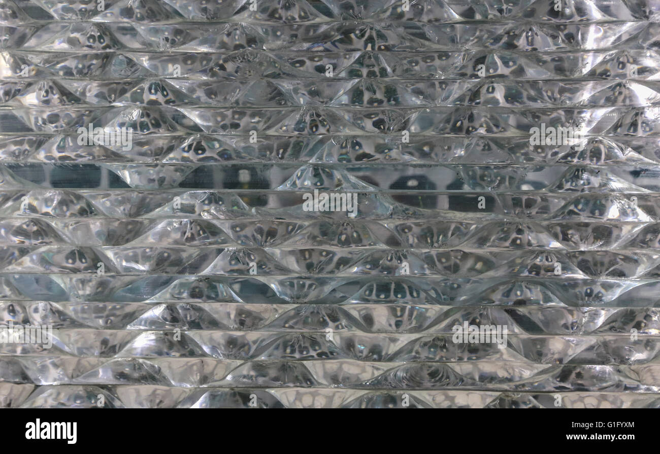 Layers of plastic glued together to form a undulating surface Stock ...