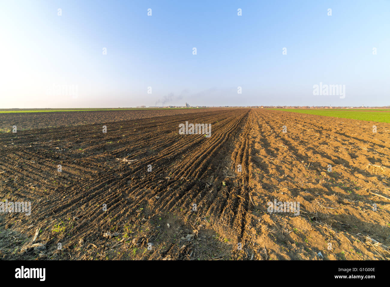 Agricultural landscape, arable crop field Stock Photo - Alamy