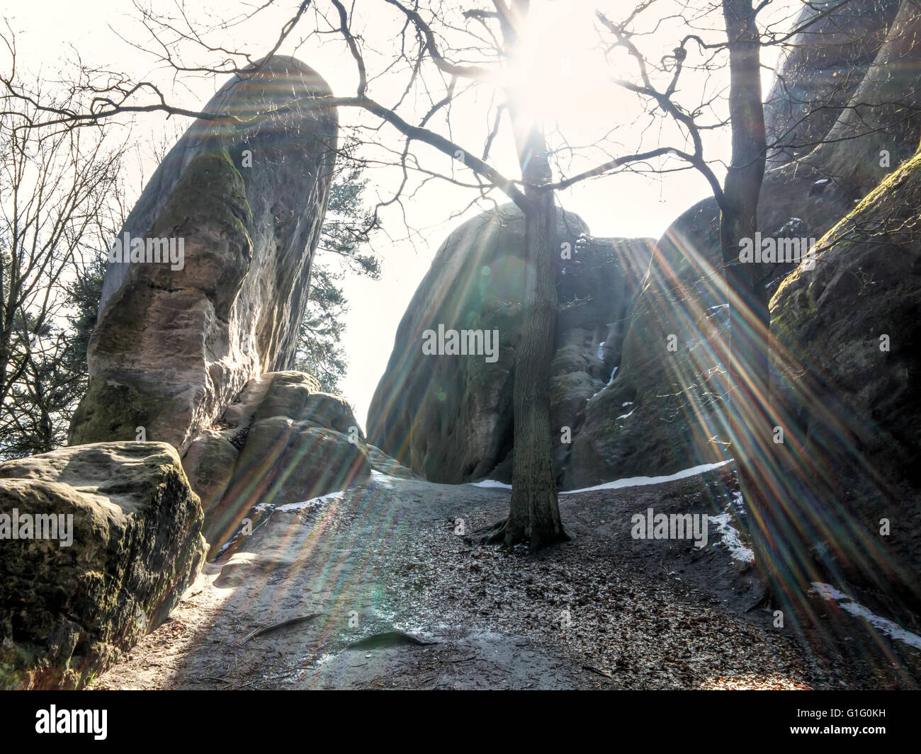 Interesting rock formation - Elephant Rocks Stock Photo - Alamy