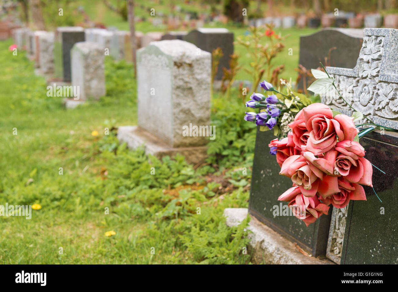 Fake headstones hi-res stock photography and images - Alamy