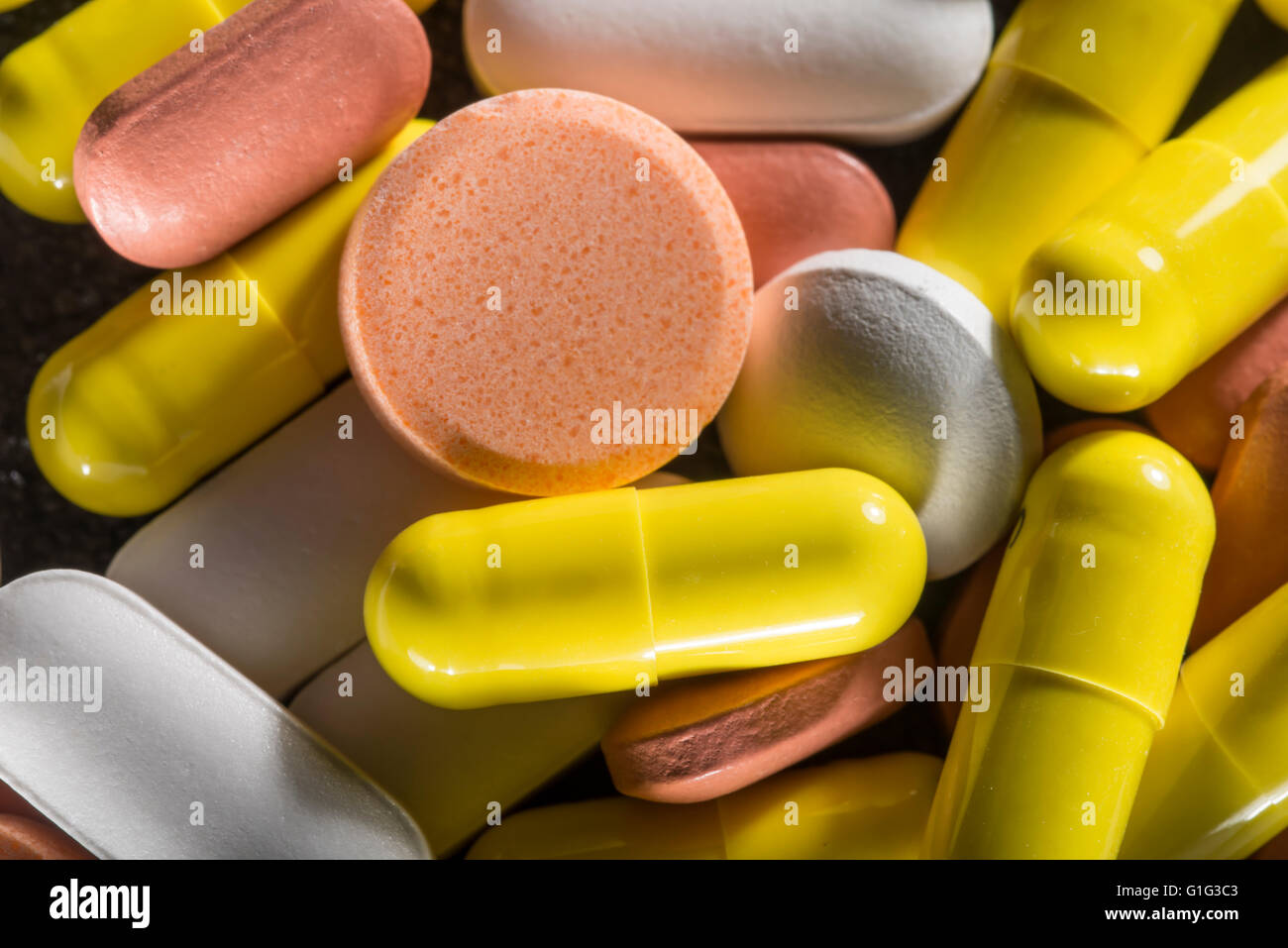 Multi colored capsule hi-res stock photography and images - Alamy