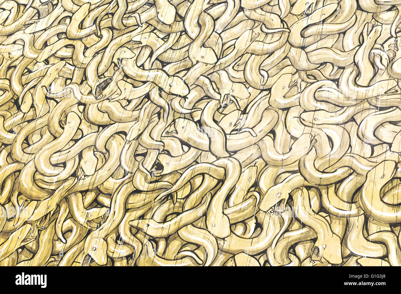 Valencia, Spain - March 30, 2016: Contemporary street art graffiti ...