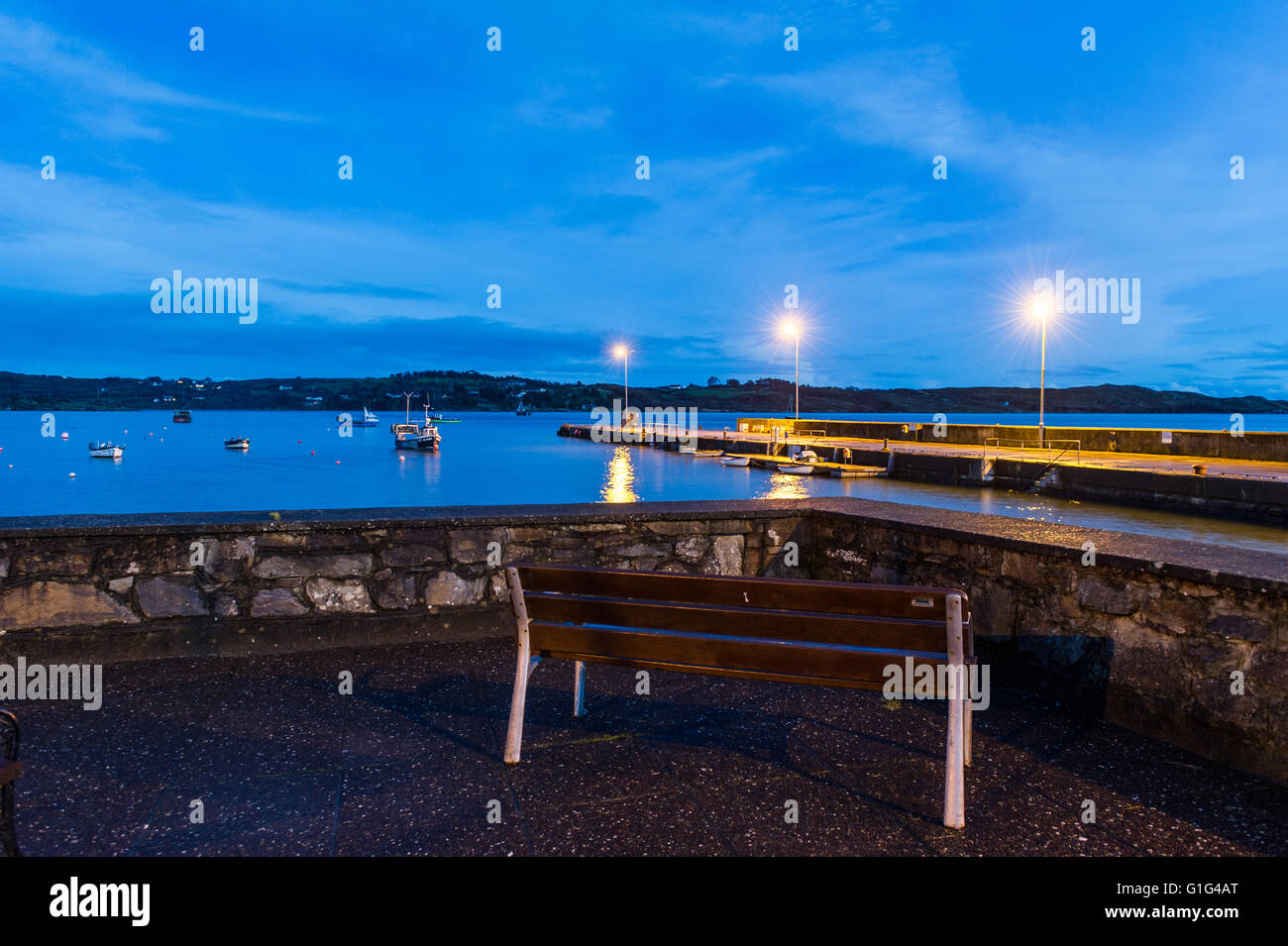 Schull Harbour, West Cork, Ireland at night Stock Photo - Alamy
