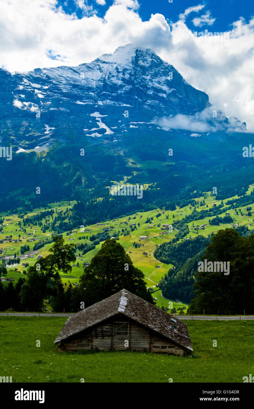 Swiss Alps - snow capped mountains and deep valleys, stunning view ...