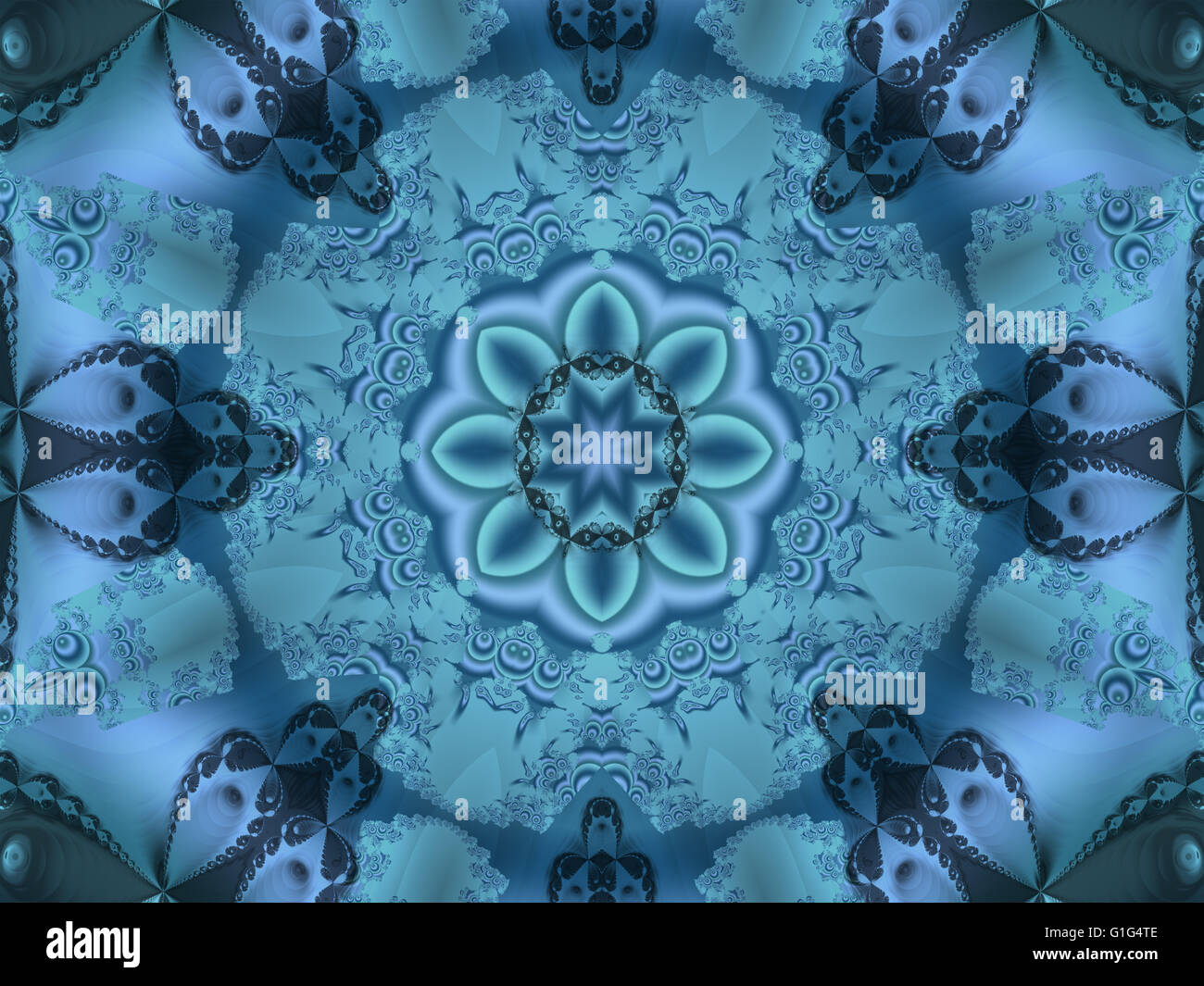 Blue lace-effect fractal Stock Photo - Alamy