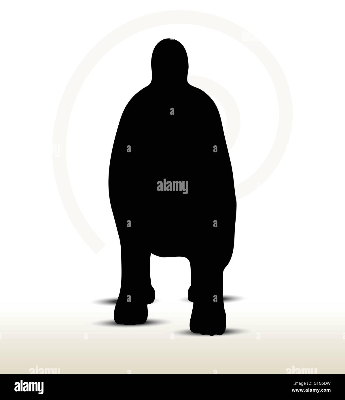 illustration of cat silhouette isolated on white background - in ...