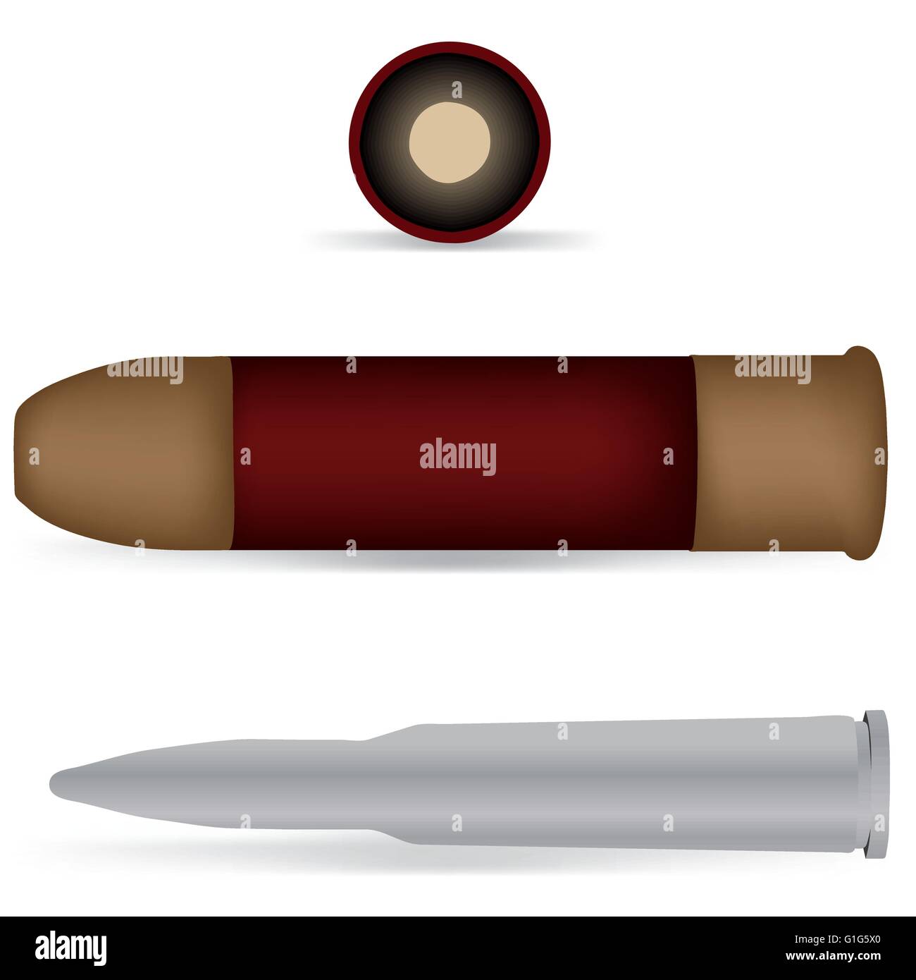bullet and shell isolated on white background Stock Vector Image & Art ...