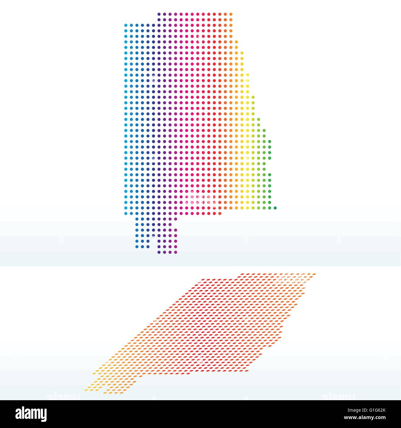 Vector Image - Map of Alabama of USA with with Dot Pattern Stock Vector ...
