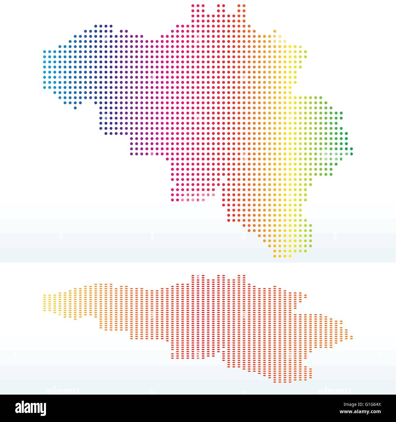 Belgium dot map country hi-res stock photography and images - Alamy