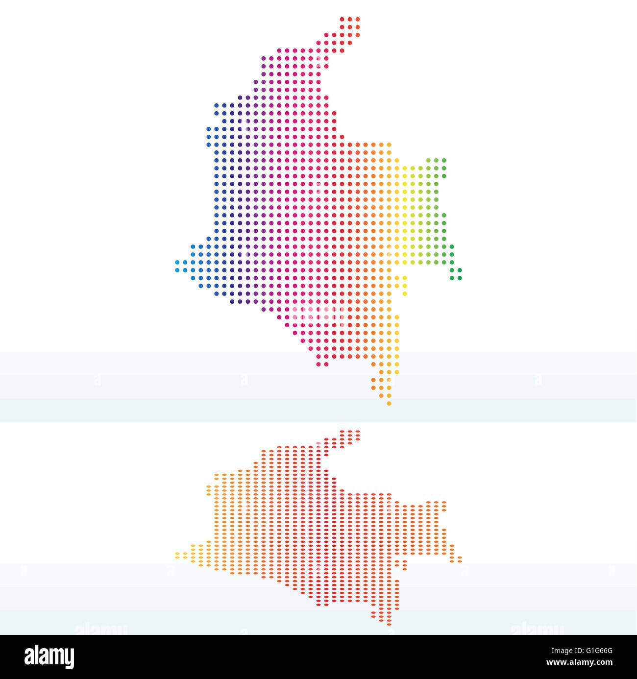 Vector Image - Map of Republic of Colombia with with Dot Pattern Stock ...