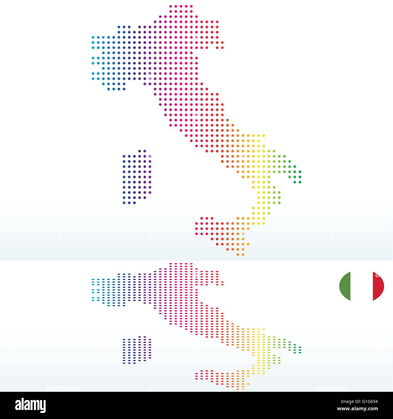 Vector Image - Map of Italian Republic, Italy with with Dot Pattern ...