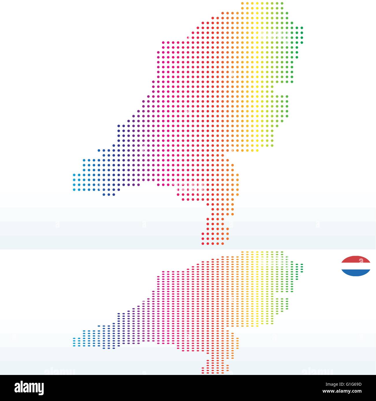 Vector Image - Map of Kingdom of the Netherlands with with Dot Pattern ...