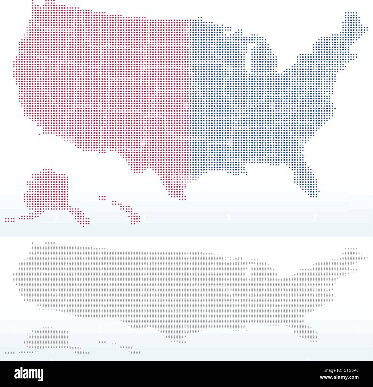 Vector Image - Map of United States of America with with Dot Pattern ...