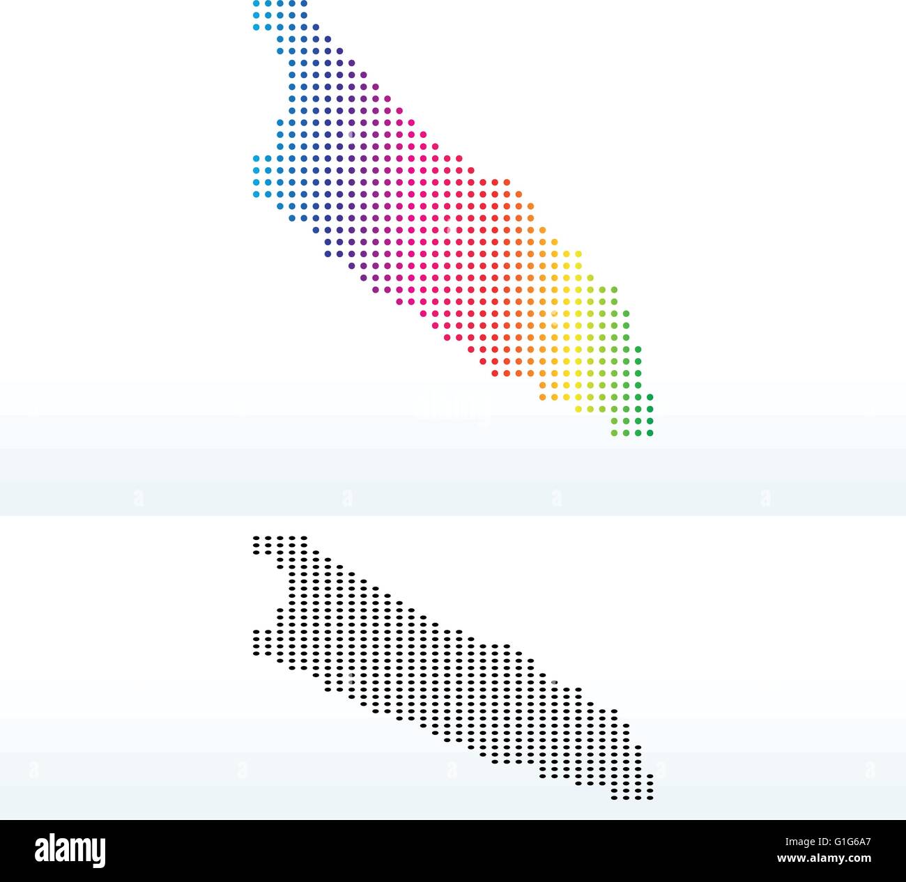 Vector Image - Map of Aruba with with Dot Pattern Stock Vector Image ...