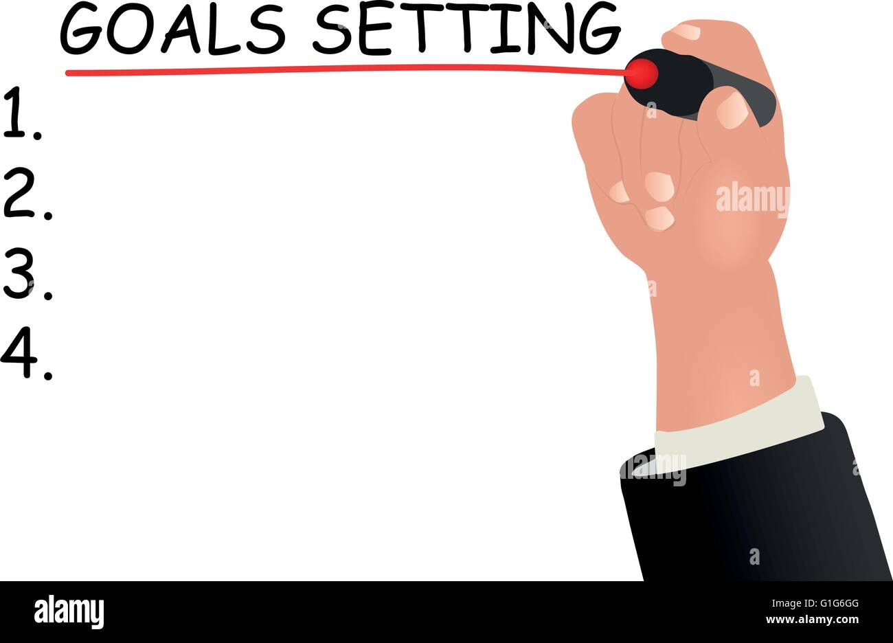 Vector Illustration - goals setting concept Stock Vector Image & Art ...