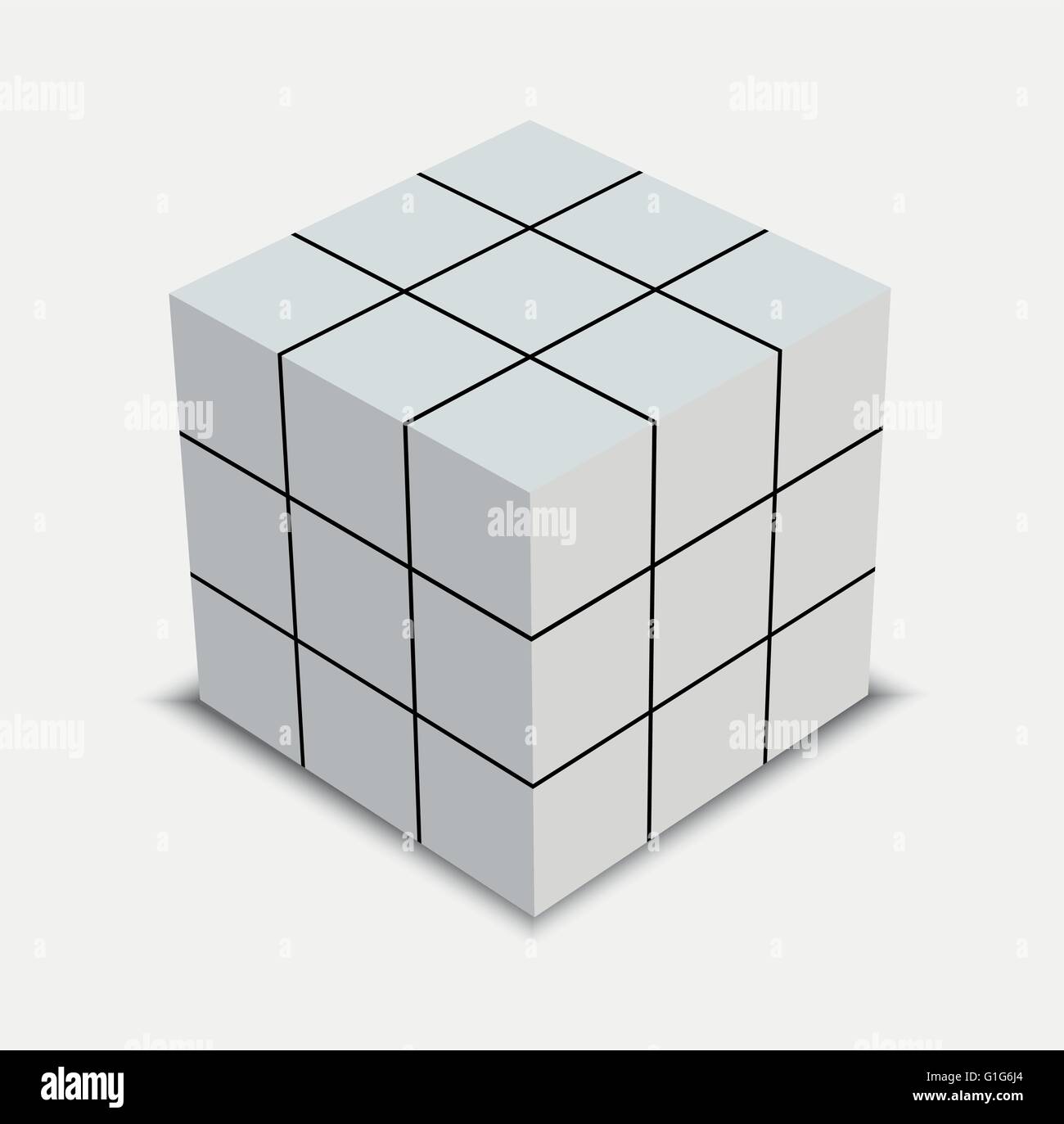 Vector Illustration - Solved Cube Puzzle Stock Vector Image & Art - Alamy