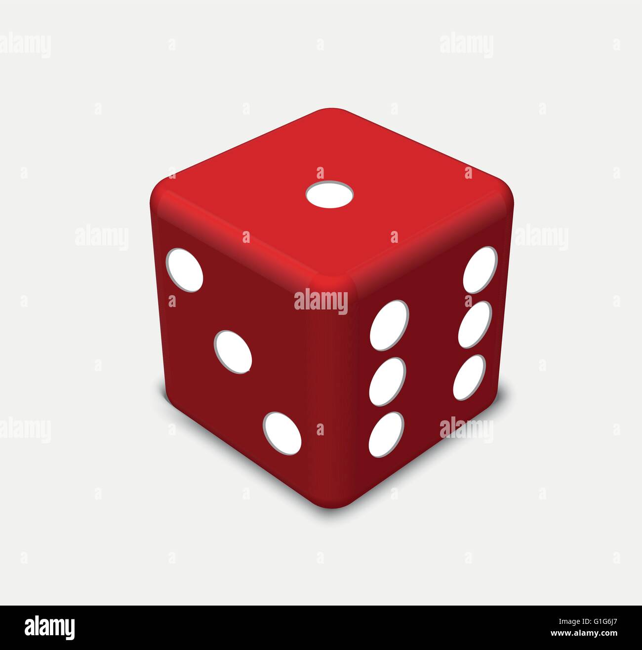 EPS 10 Vector Illustration - red dice isolated on white background ...