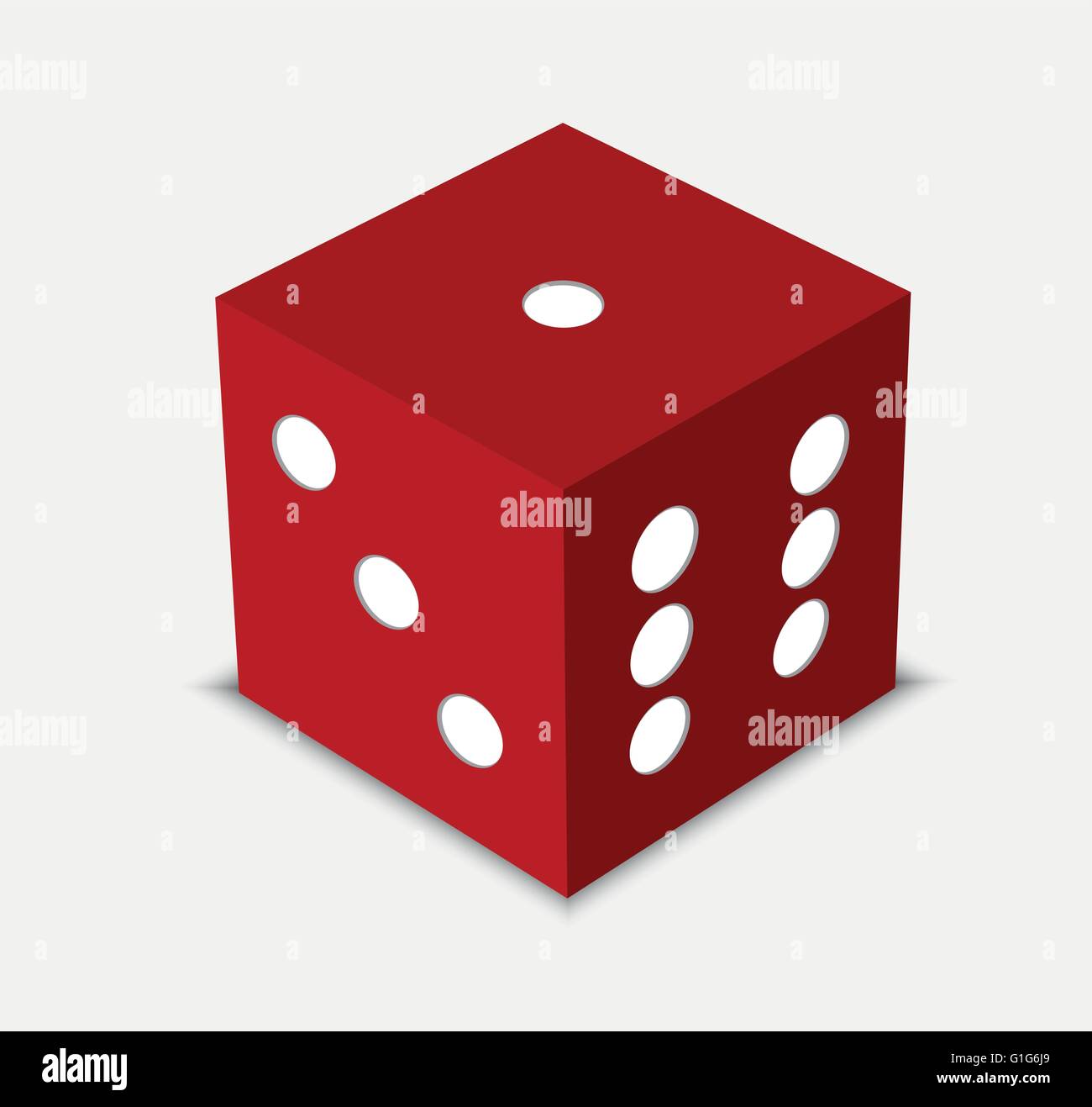 EPS 10 Vector Illustration - red dice isolated on white background ...