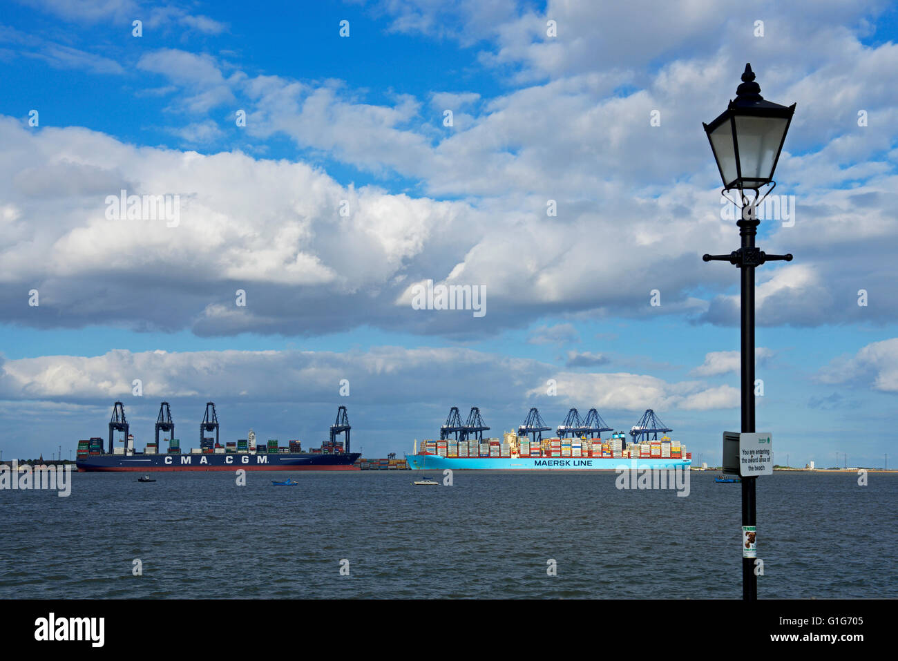 Container ships at Harwich, Essex, England UK Stock Photo - Alamy