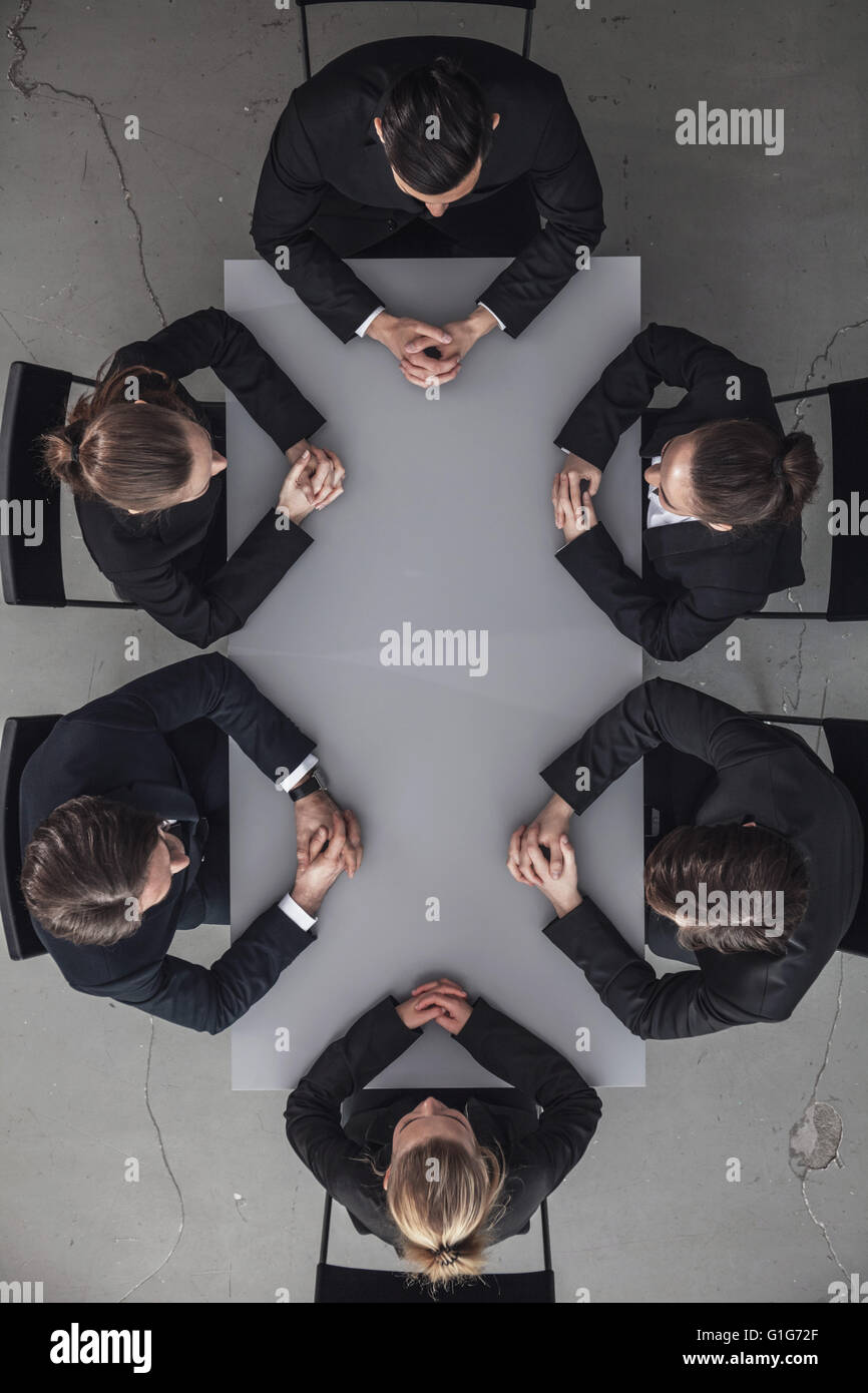 Conference table aerial view hi-res stock photography and images - Alamy