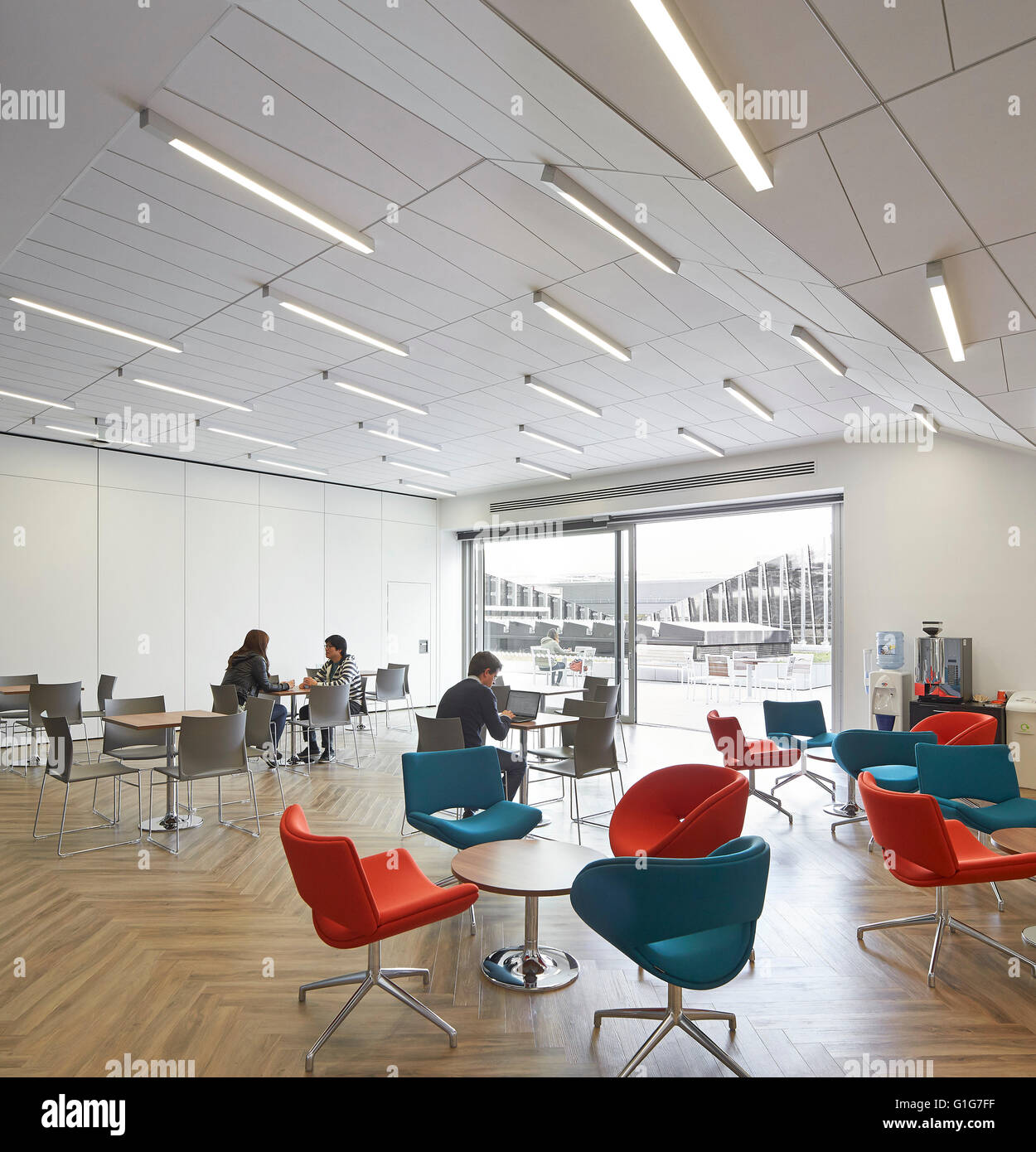 Foyer and breakout area on top floor with view to roof terrace ...