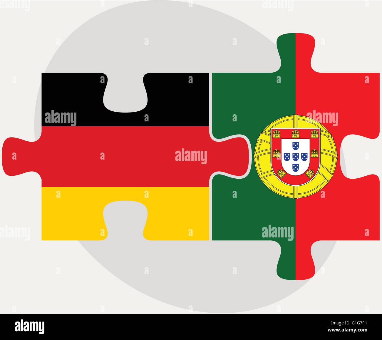 Vector illustration of German and Portuguese Flags in puzzle isolated ...