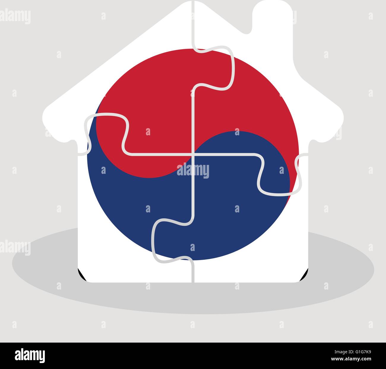 Korean house family Stock Vector Images - Alamy