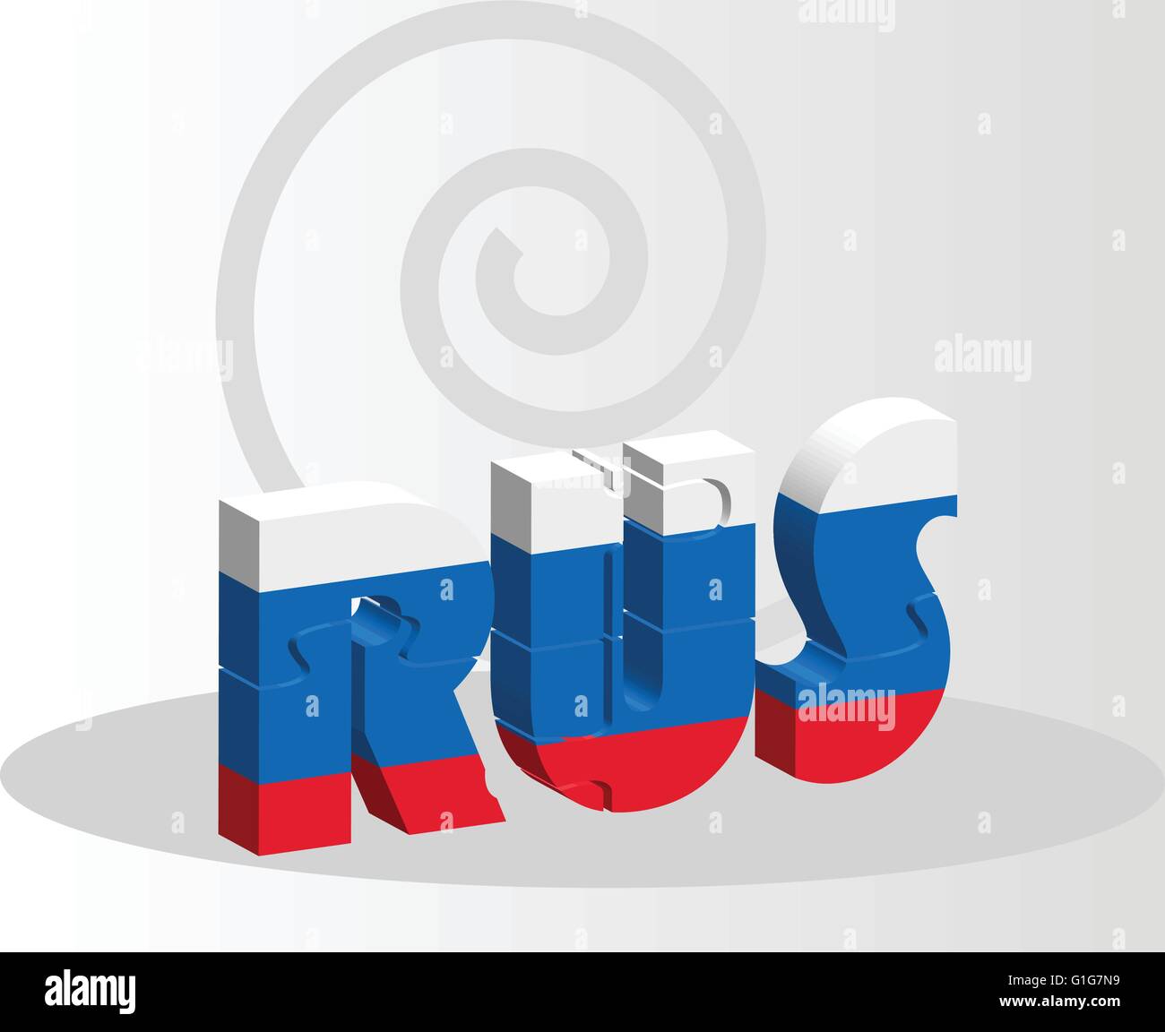 Vector illustration of Russian Flag in puzzle isolated on white ...