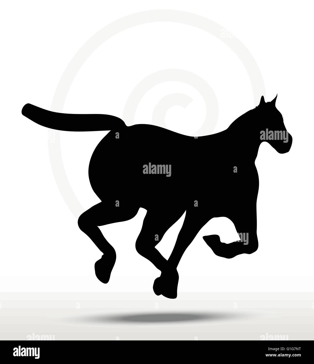 EPS 10 Vector - horse silhouette in running position Stock Vector Image ...