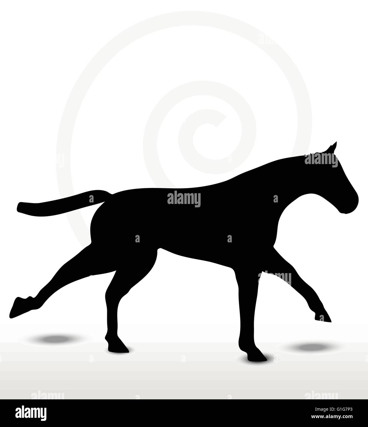 EPS 10 Vector - horse silhouette in running position Stock Vector Image ...