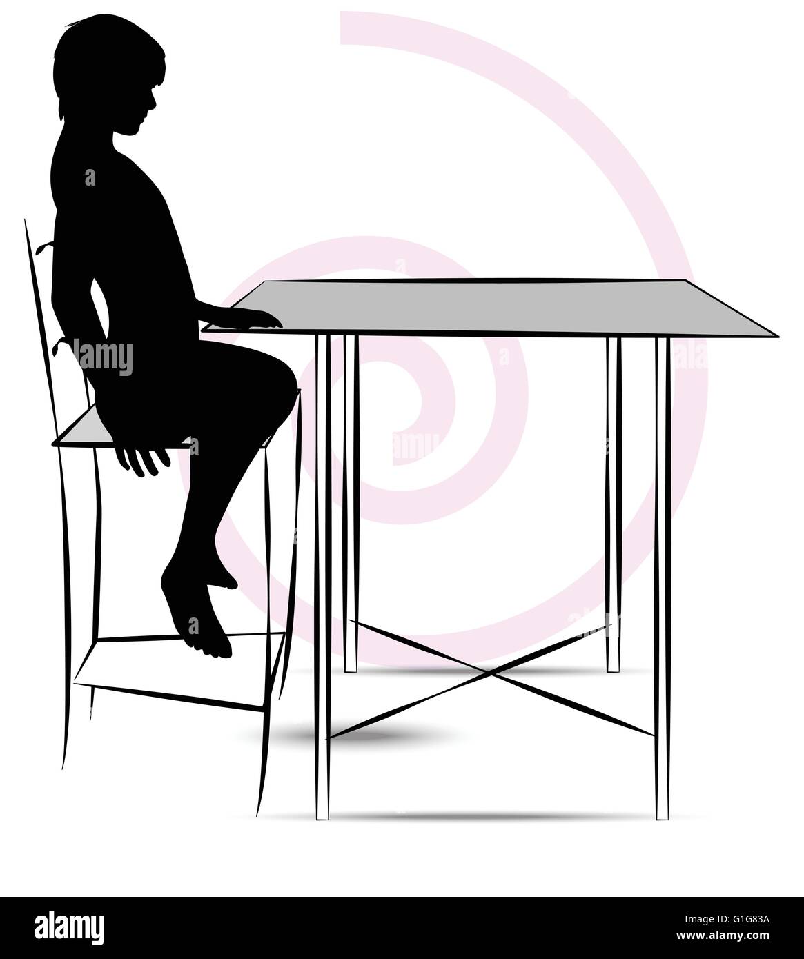 Table of people cut out Stock Vector Images - Alamy
