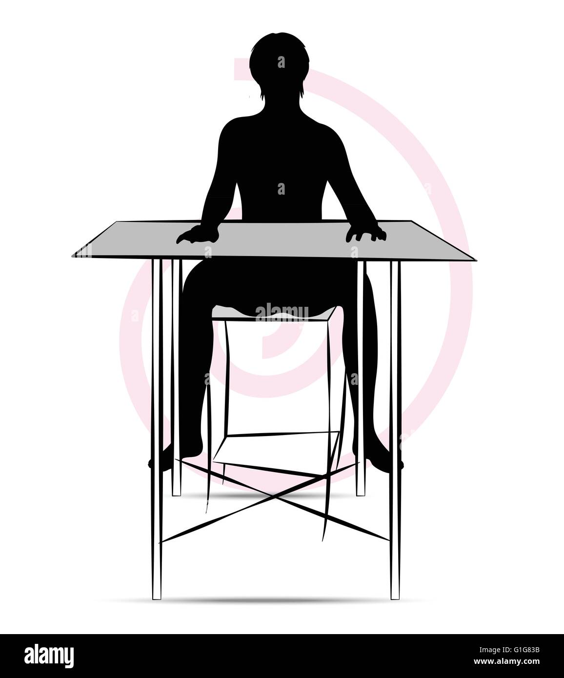 EPS Vector 10 - man sitting at the table Stock Vector Image & Art - Alamy