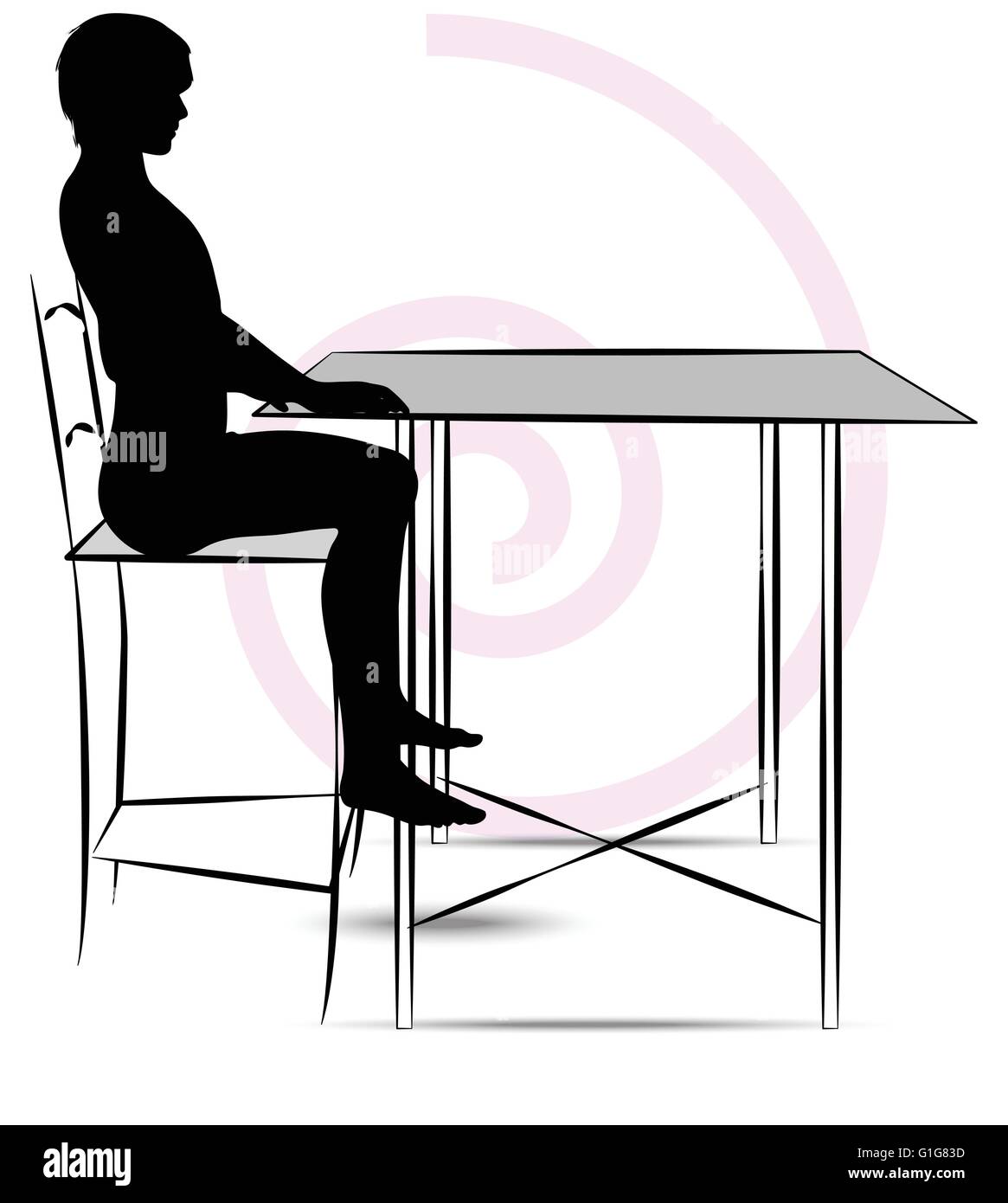 Table of people cut out Stock Vector Images - Alamy