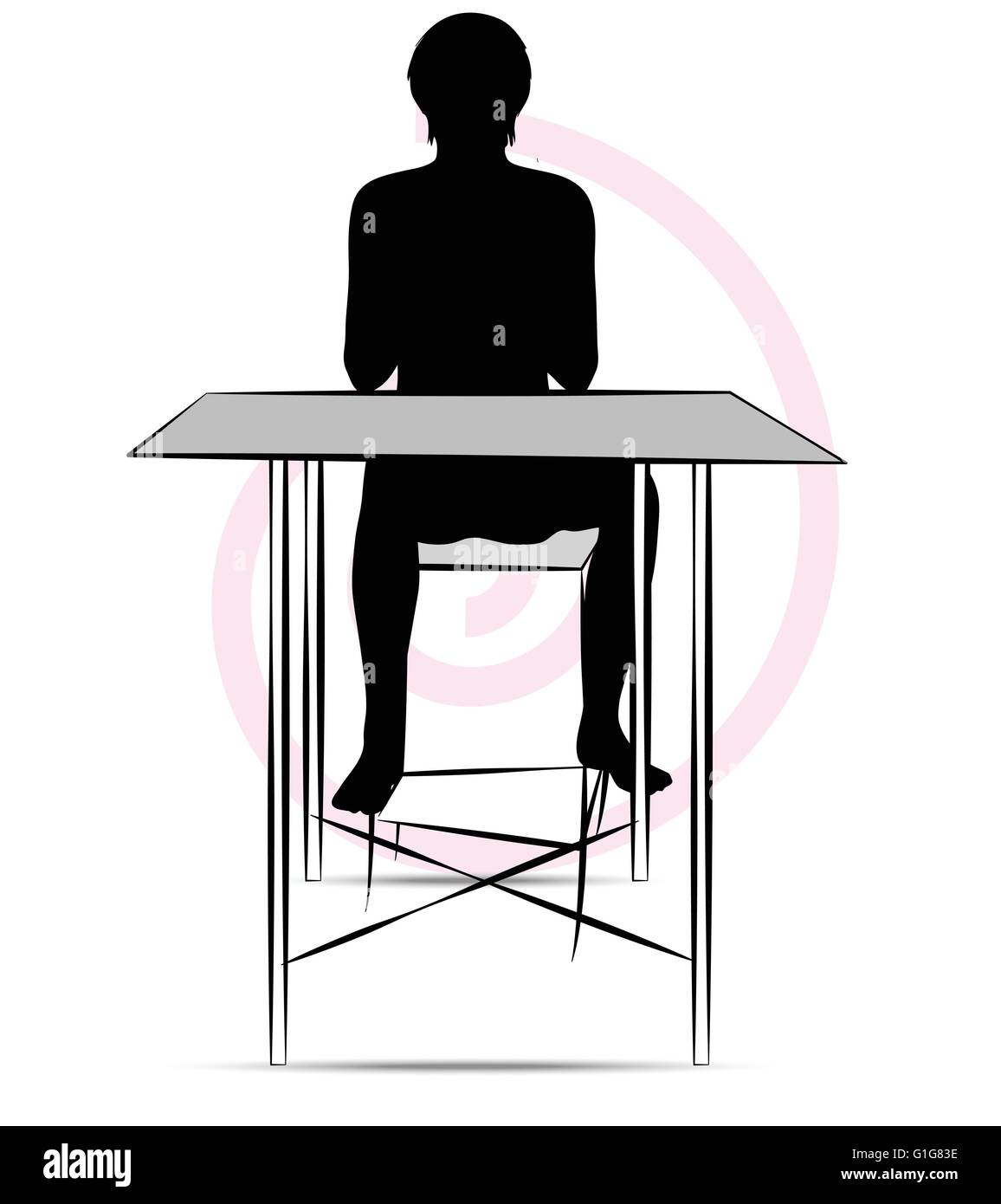 EPS Vector 10 - man sitting at the table Stock Vector Image & Art - Alamy