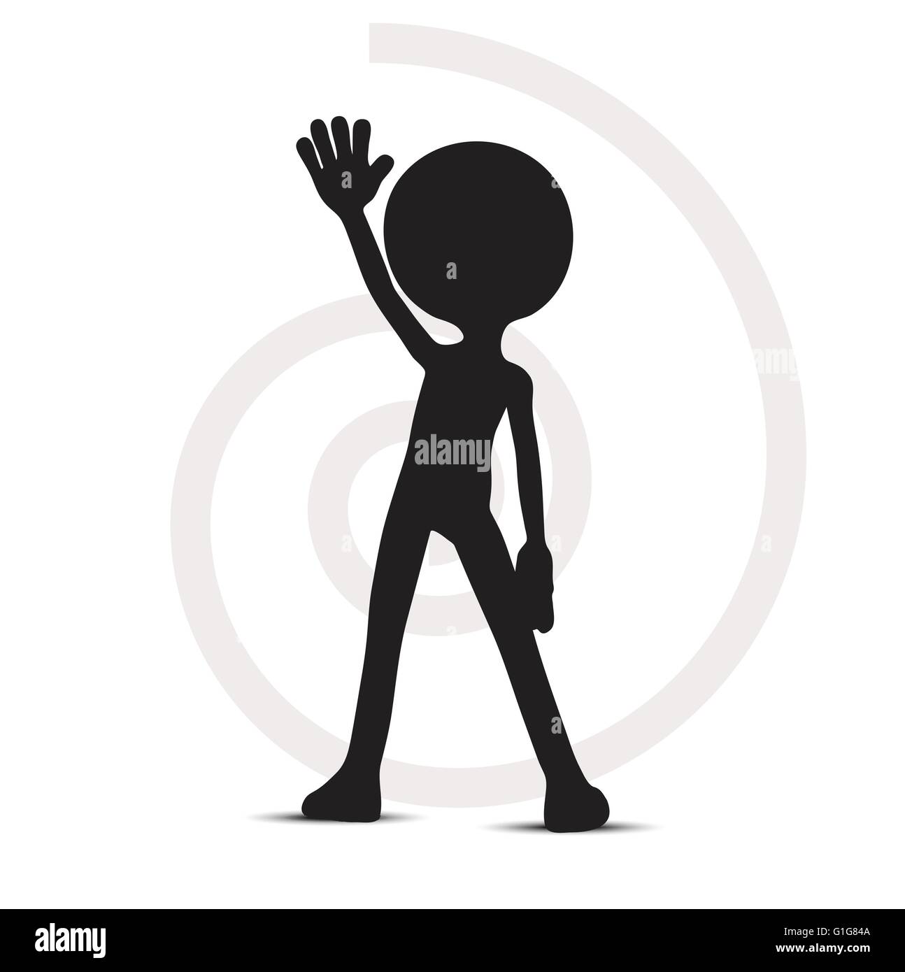 EPS Vector 10 - 3d man with one hand raised Stock Vector Image & Art ...