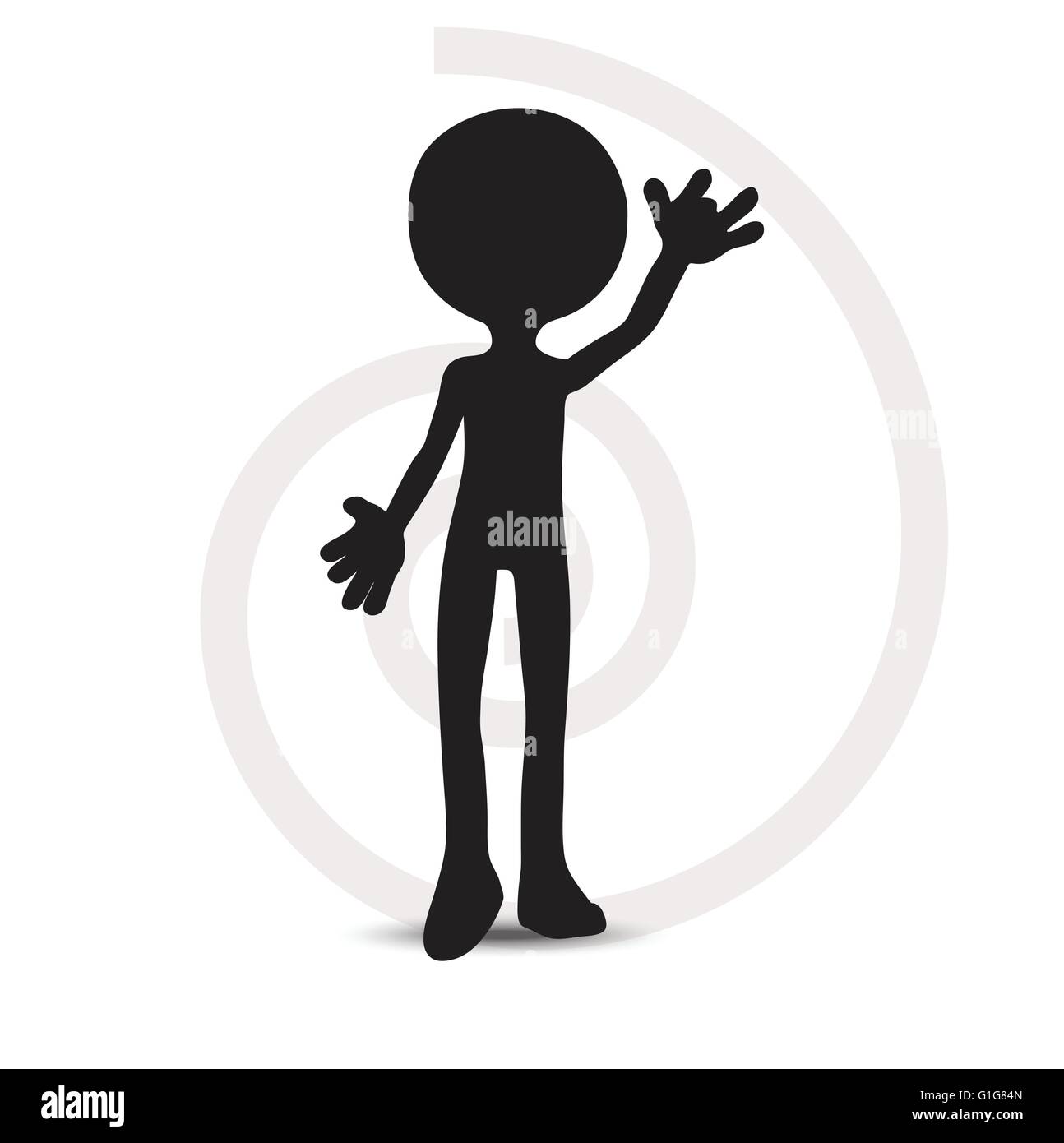 EPS Vector 10 - 3d man with one hand raised Stock Vector Image & Art ...