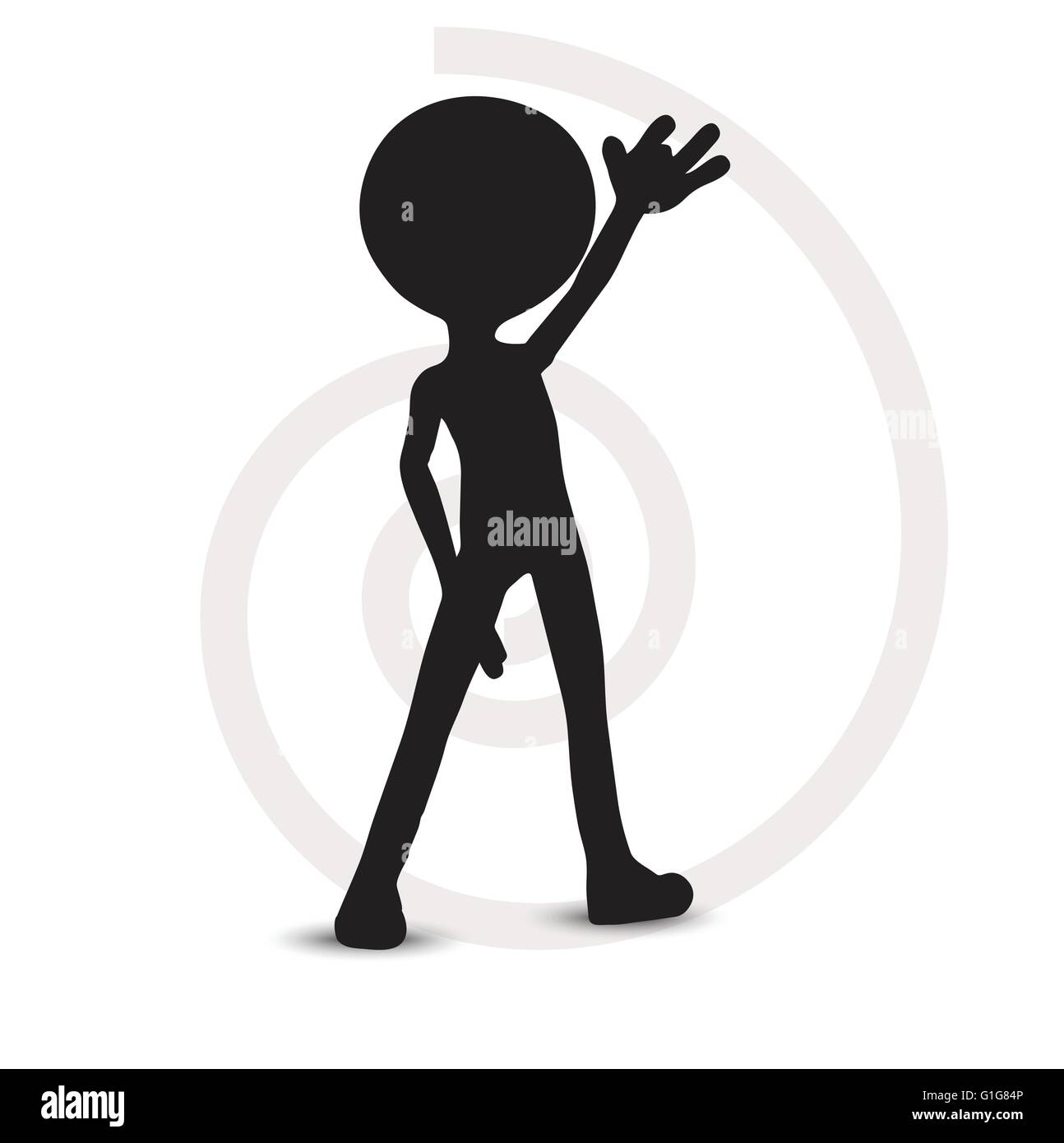 EPS Vector 10 - 3d man with one hand raised Stock Vector Image & Art ...