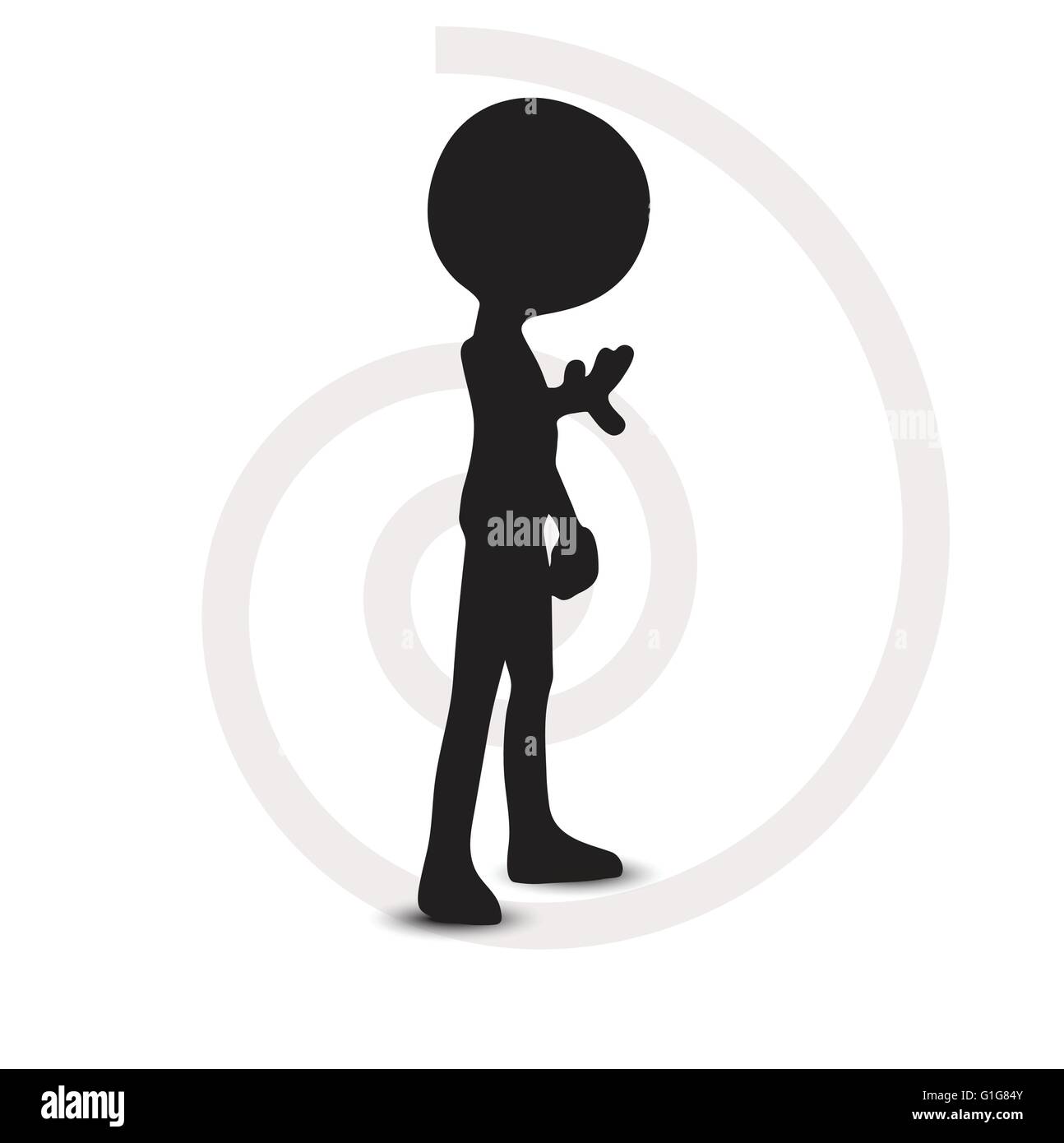 Male silhouette stop gesture man Cut Out Stock Images & Pictures - Alamy