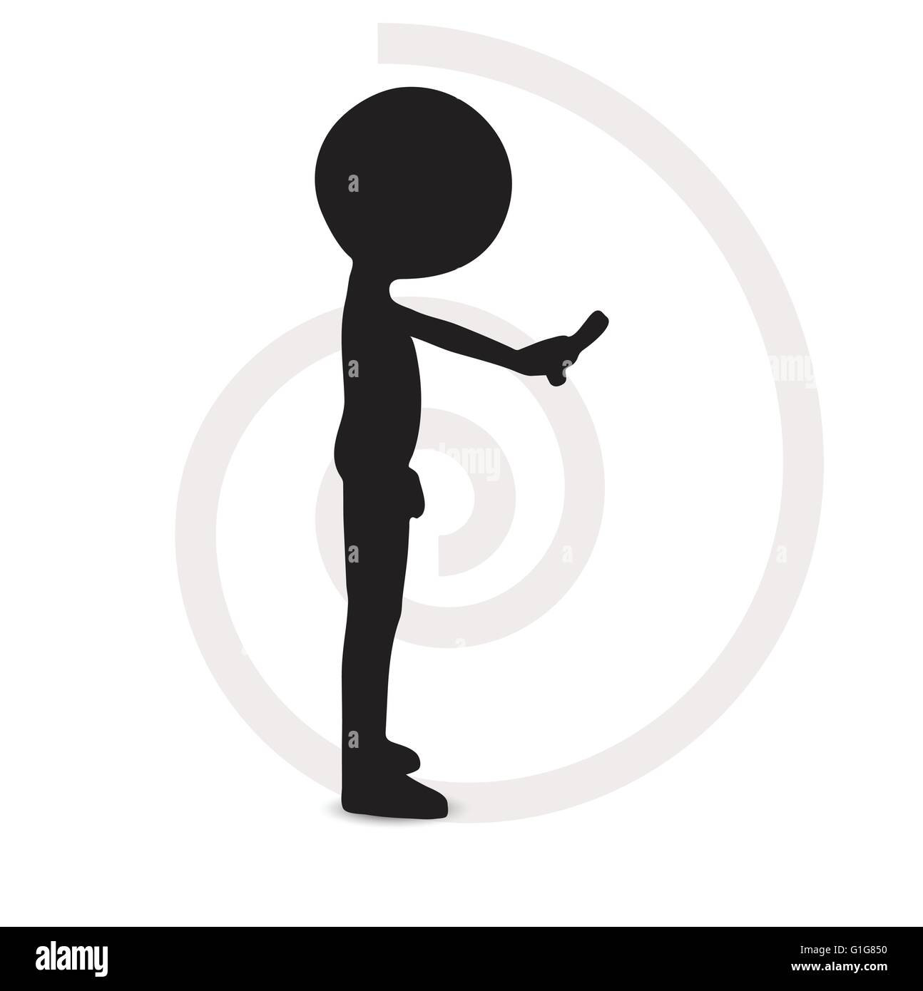 Male silhouette stop gesture man Stock Vector Images - Alamy