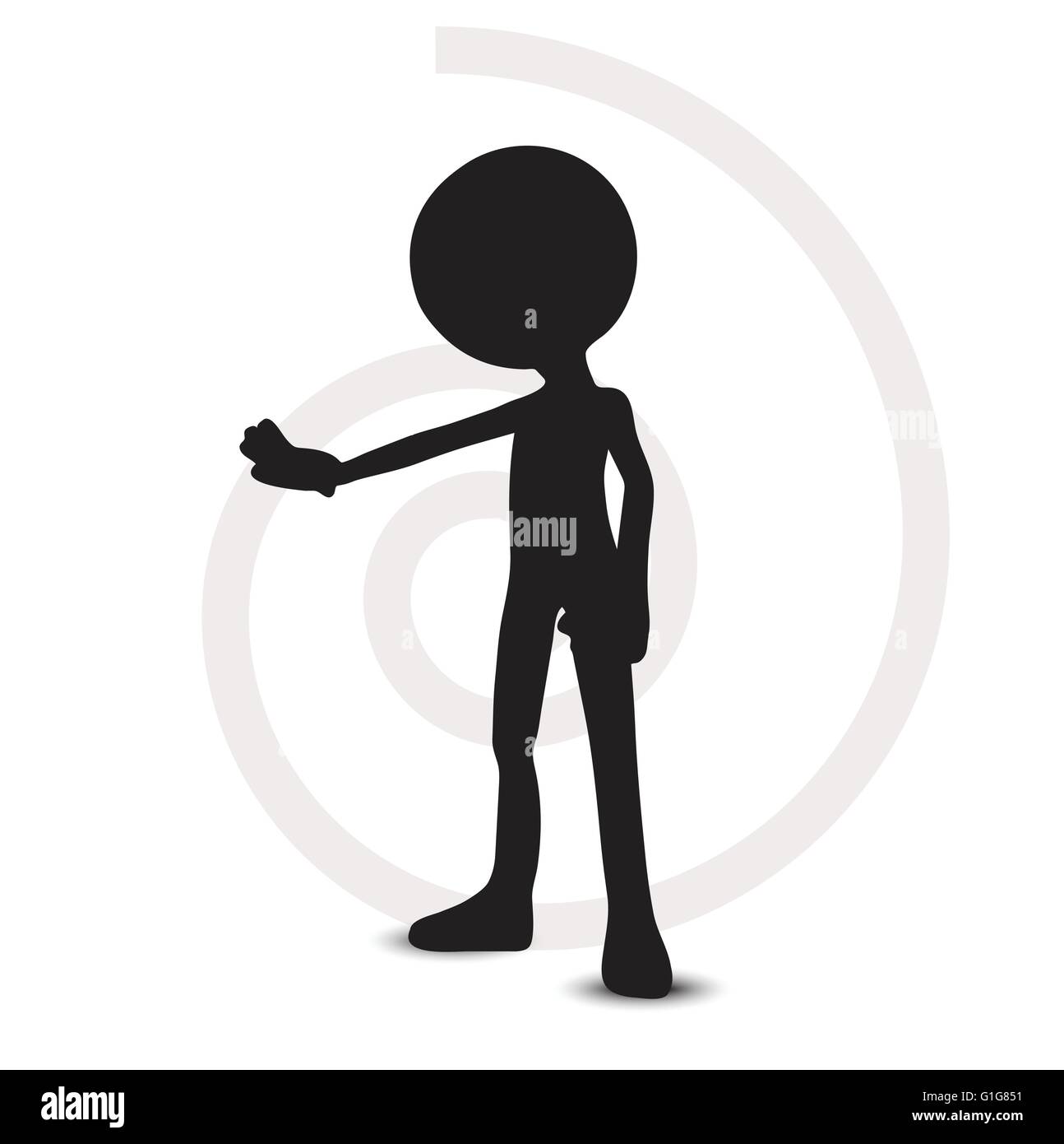 Male silhouette stop gesture man Cut Out Stock Images & Pictures - Alamy