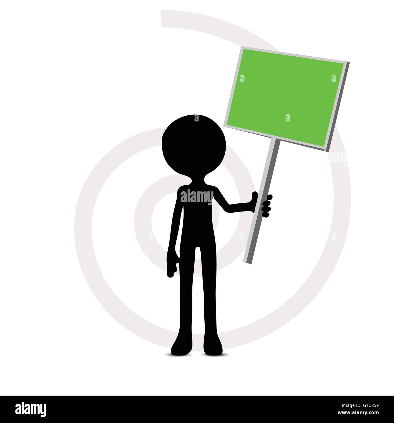 EPS Vector 10 - 3d man holding an object for giving message Stock ...