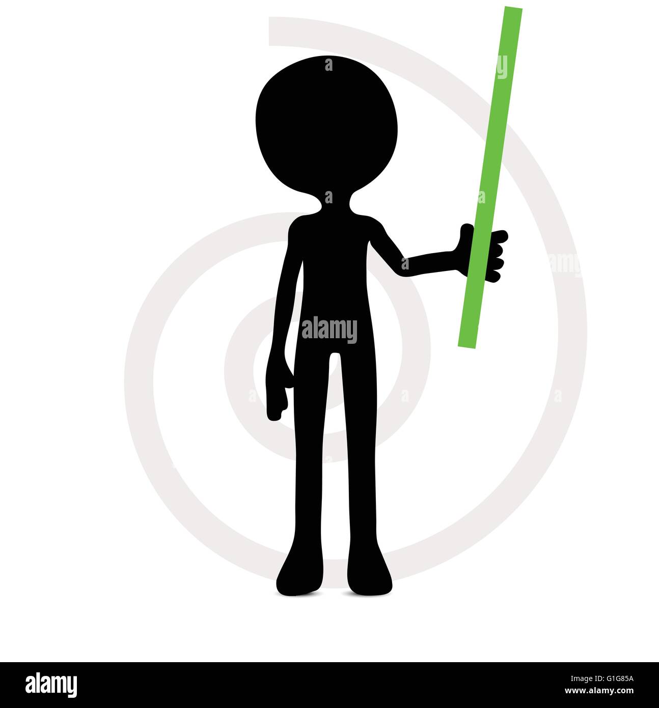 EPS Vector 10 - 3d man holding an object for giving message Stock ...