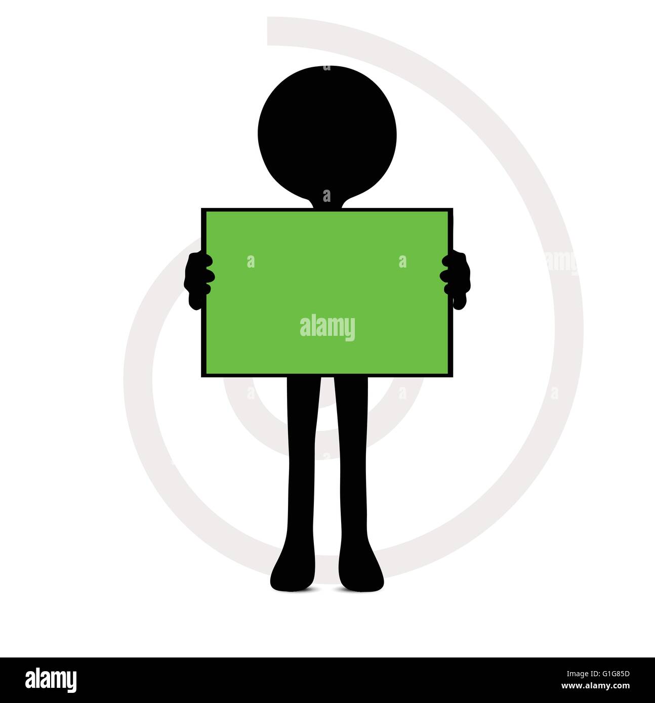 EPS Vector 10 - 3d man holding an object for giving message Stock ...