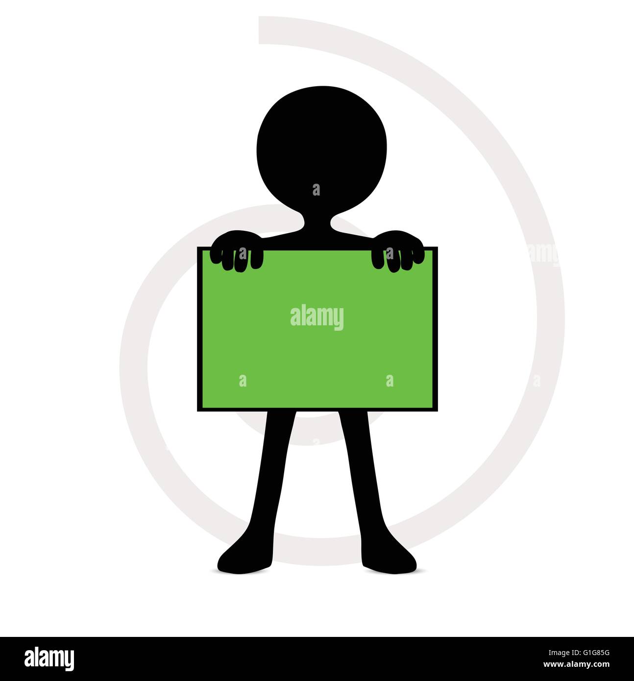 Man holding sign message looking Stock Vector Images - Alamy