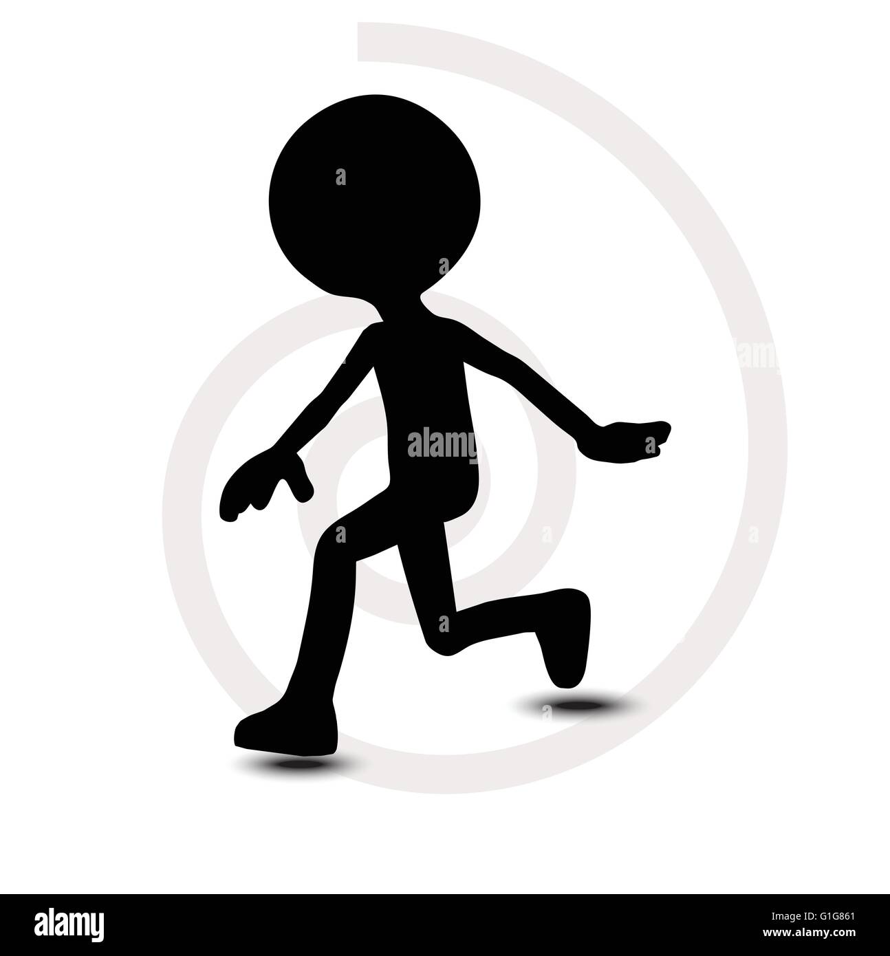 EPS Vector 10 - 3d man in leaping pose Stock Vector Image & Art - Alamy