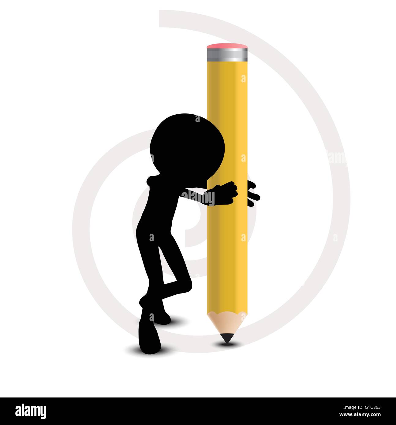 EPS Vector 10 - 3d man in writing down pose Stock Vector Image & Art ...