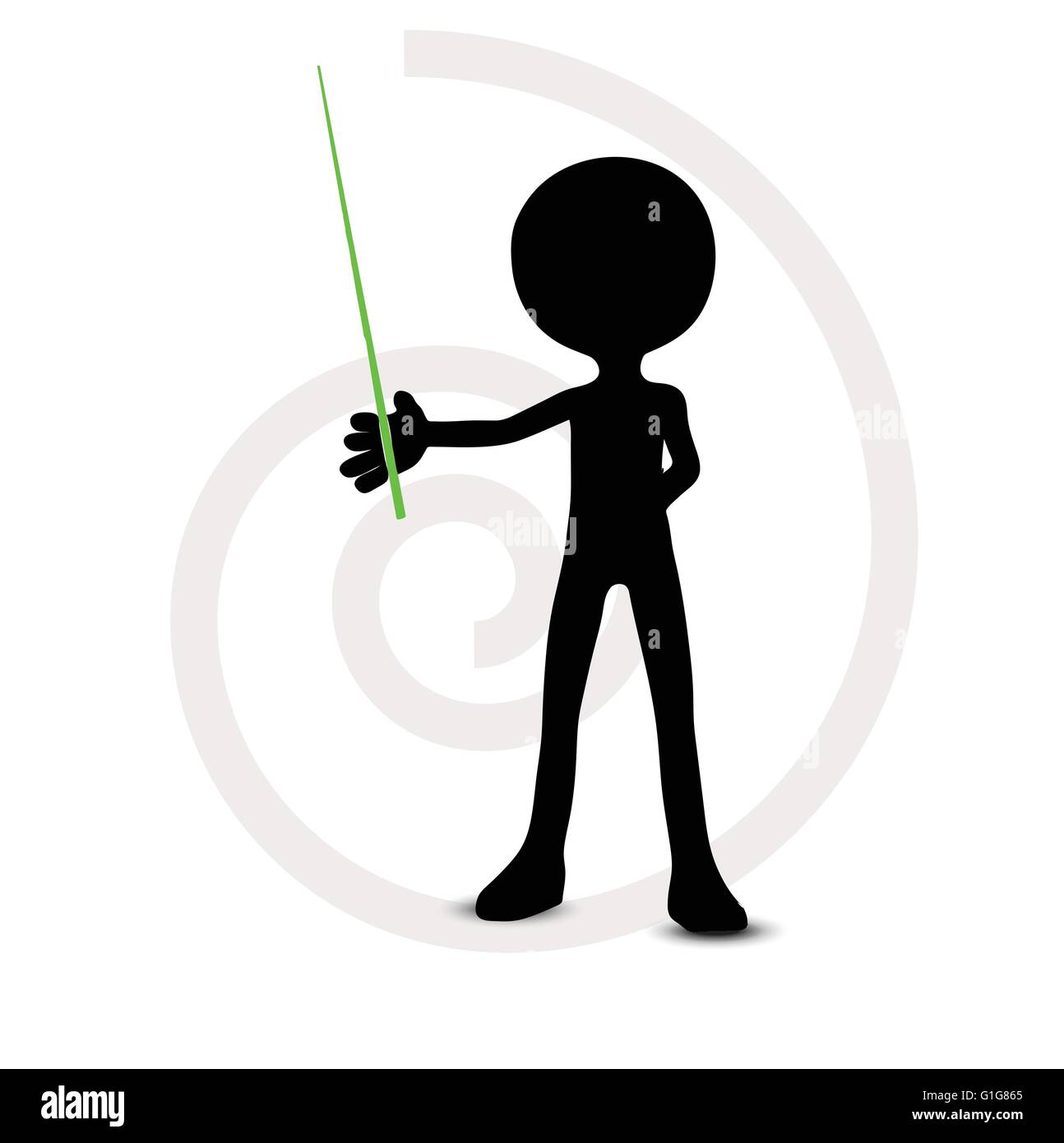 EPS Vector 10 - 3d man in pointing pose Stock Vector Image & Art - Alamy
