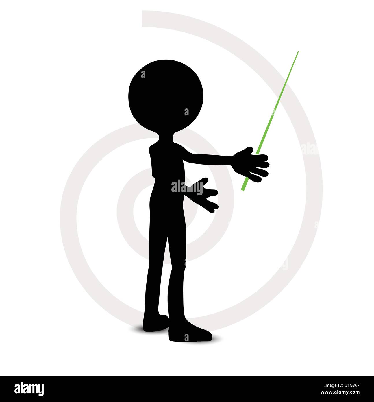 EPS Vector 10 - 3d man in pointing pose Stock Vector Image & Art - Alamy