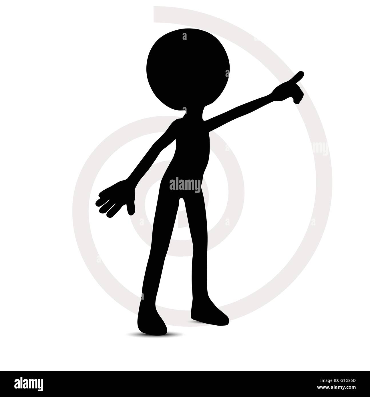 EPS Vector 10 - 3d man in pointing pose Stock Vector Image & Art - Alamy